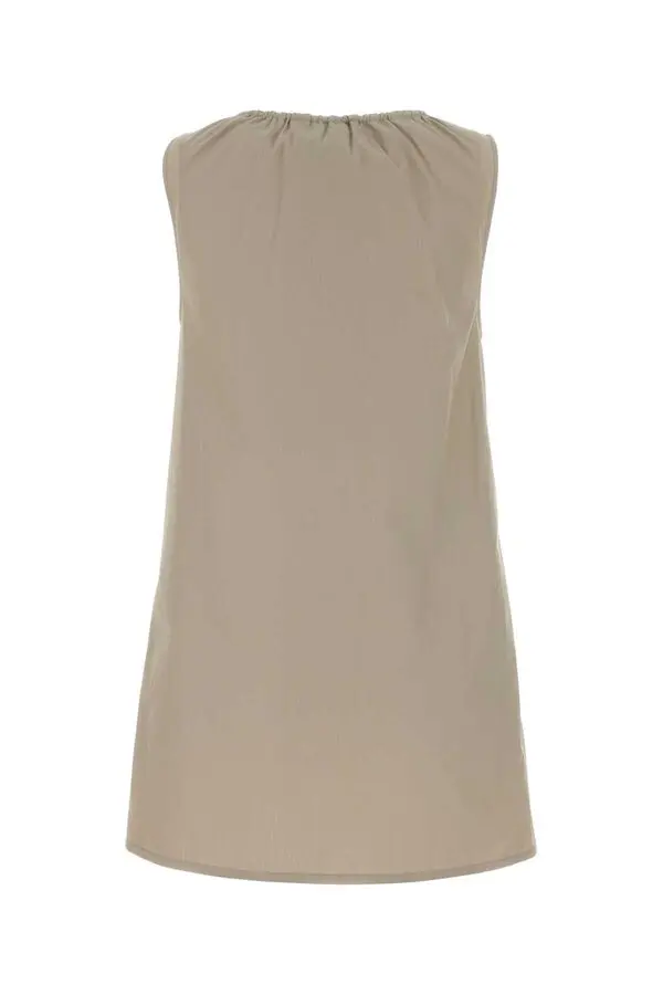 Miu Miu Cappuccino Cotton Mini Dress