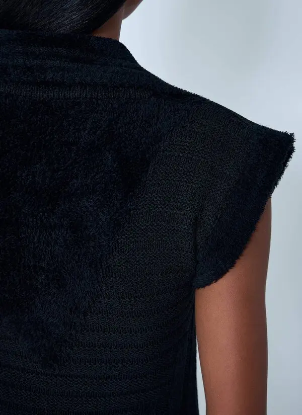 KIKO KOSTADINOV Knitted Polo Vest - Black