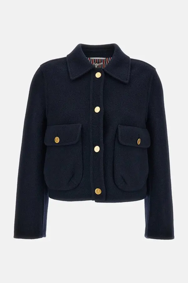Thom Browne Wool Bell Sleeve Jacket - Multicolor