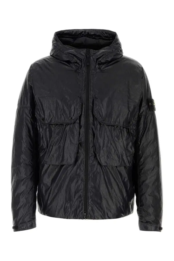 Stone Island Nylon Down Jacket - Black