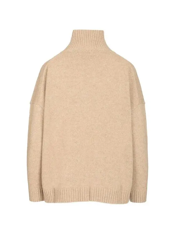 Max Mara Virgin Wool Turtleneck Sweater - Cream