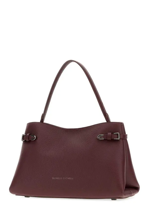 Brunello Cucinelli Grape Leather Handbag