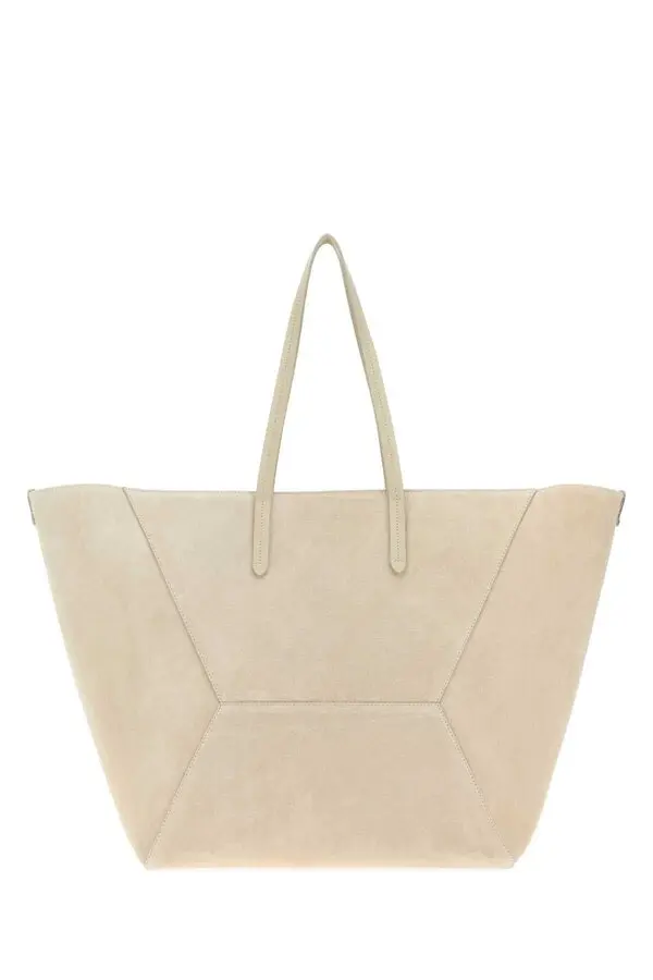 Brunello Cucinelli Sand Suede Shopping Bag