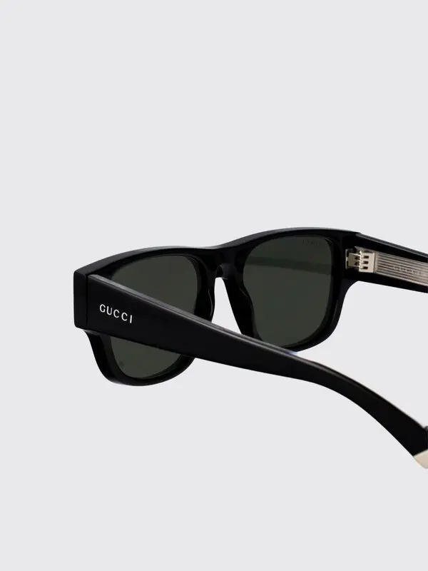 Gucci Square-frame Sunglasses In Recycled Acetate With Contrast Logo