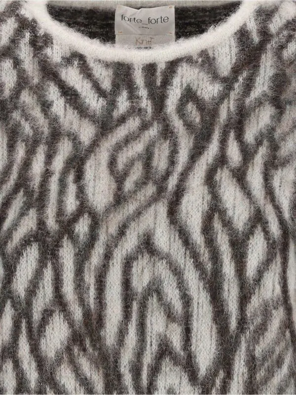 FORTE_FORTE Heron Plumes Alpaca & Mohair Blend Sweater - Gray