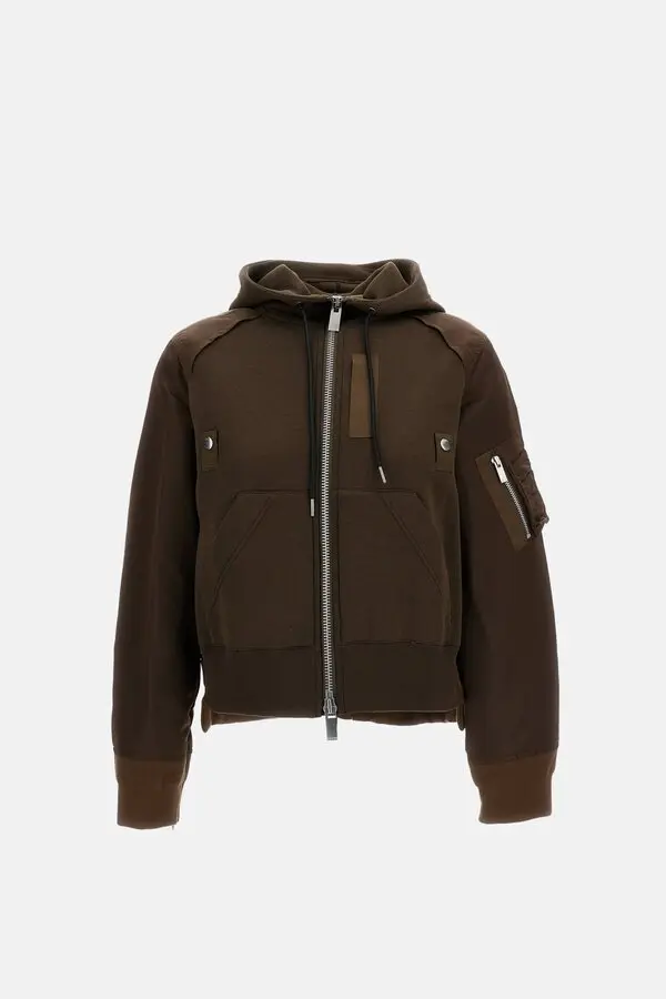 Sacai Sponge Sweat X Nylon Twill Hoodie - Multicolor