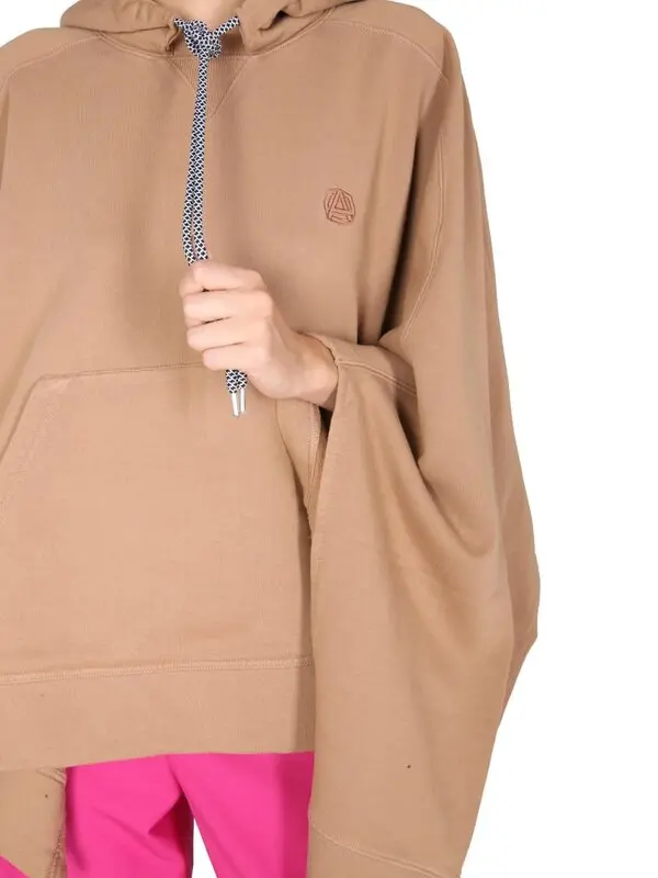 AMBUSH Poncho Sweatshirt With Embroidered Logo - Cream