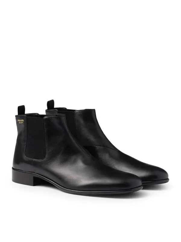 Prada Leather Ankle Boots