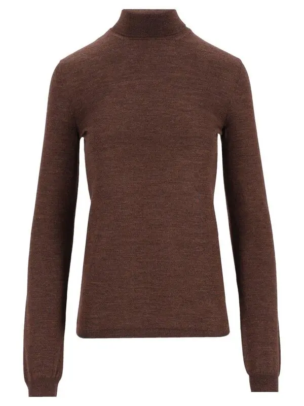 MAISON MARGIELA Wool And Silk Turtleneck - Brown