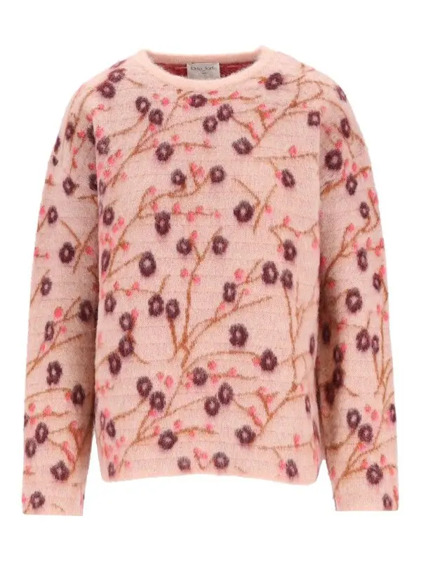 FORTE_FORTE Cherry Blossom Jacquard Sweater - Multicolor