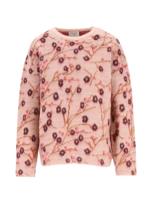 FORTE_FORTE Cherry Blossom Jacquard Sweater - Multicolor