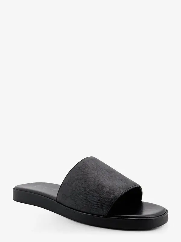 Gucci Denim Sandals With Gg Motif