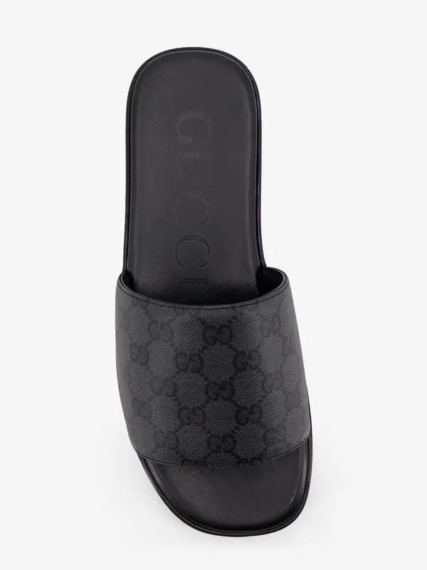 Gucci Denim Sandals With Gg Motif