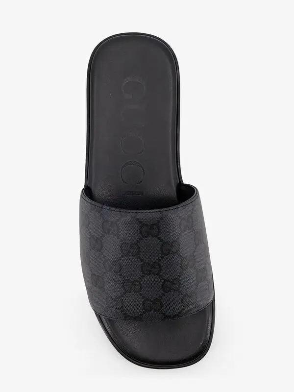 Gucci Denim Sandals With Gg Motif - Multicolor