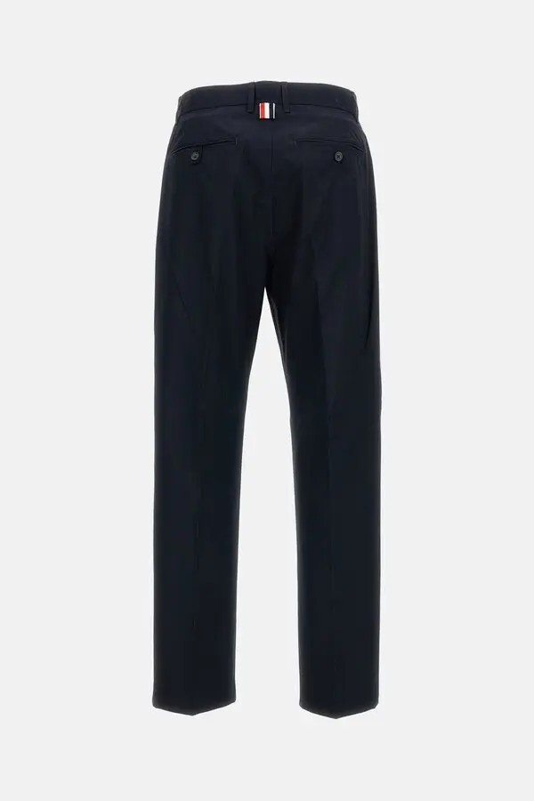Thom Browne Tapered Chino In Wrinkle Free Cotton Suiting - Multicolor