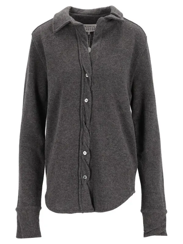 MAISON MARGIELA Polo Shirt With Buttons - Gray