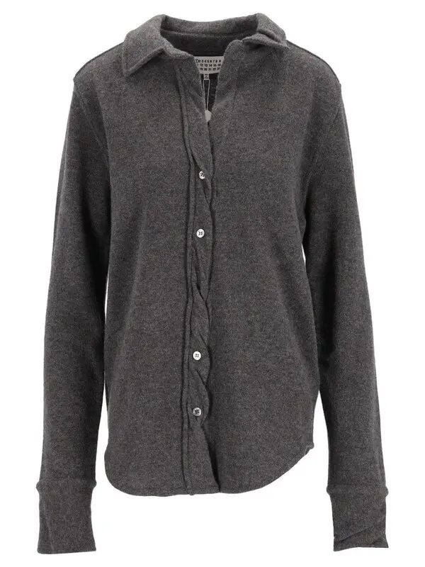 MAISON MARGIELA Polo Shirt With Buttons - Gray