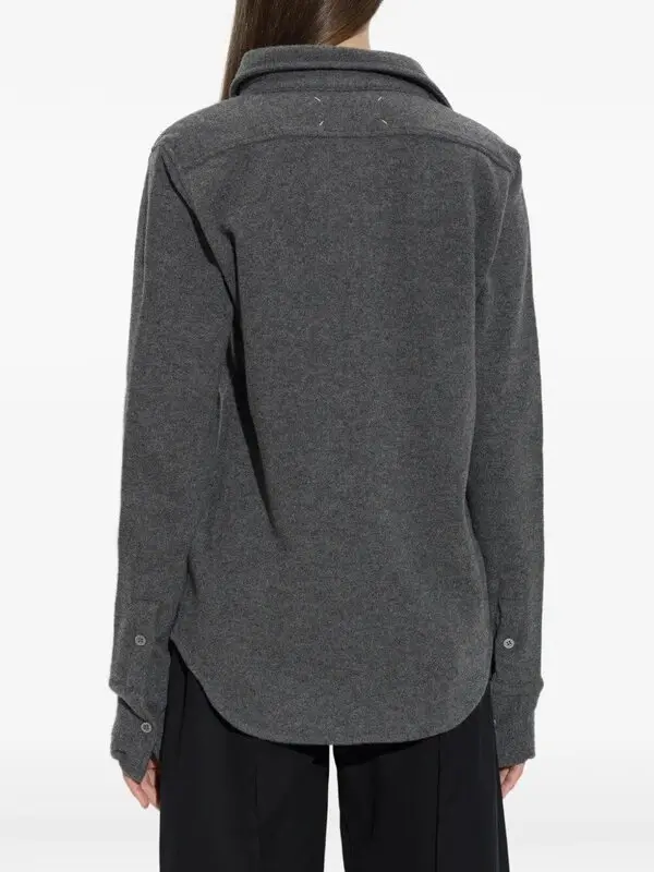 MAISON MARGIELA Virgin Wool Button-up Polo Shirt