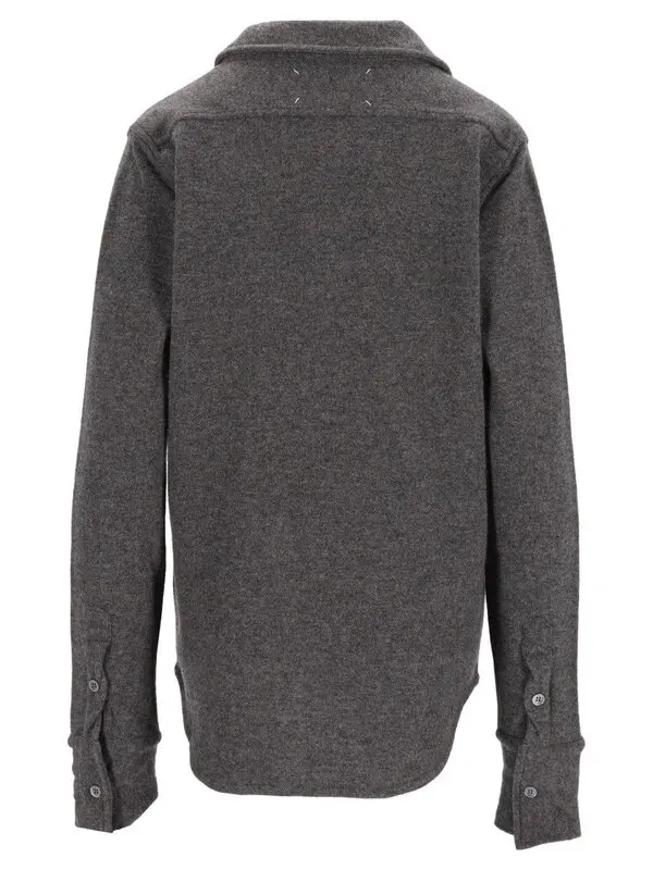 MAISON MARGIELA Virgin Wool Button-up Polo Shirt
