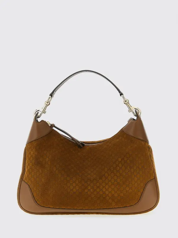 Gucci Suede Hobo Bag - Brown
