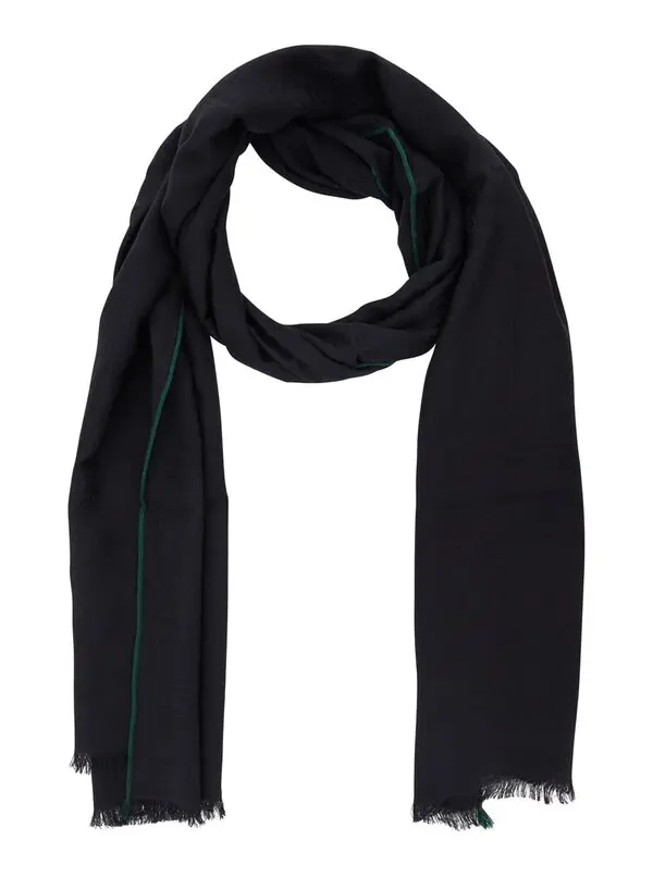 Gucci Black Scarf With Tone-on-tone Gg All-over Motif In Wool And Silk Blend For - Multicolor