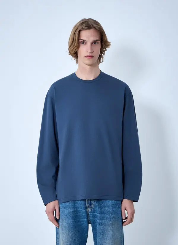 JIL SANDER Ribbed Crewneck Long Sleeve Top