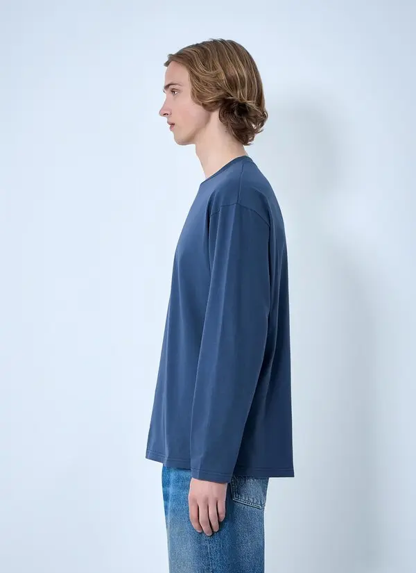 JIL SANDER Ribbed Crewneck Long Sleeve Top