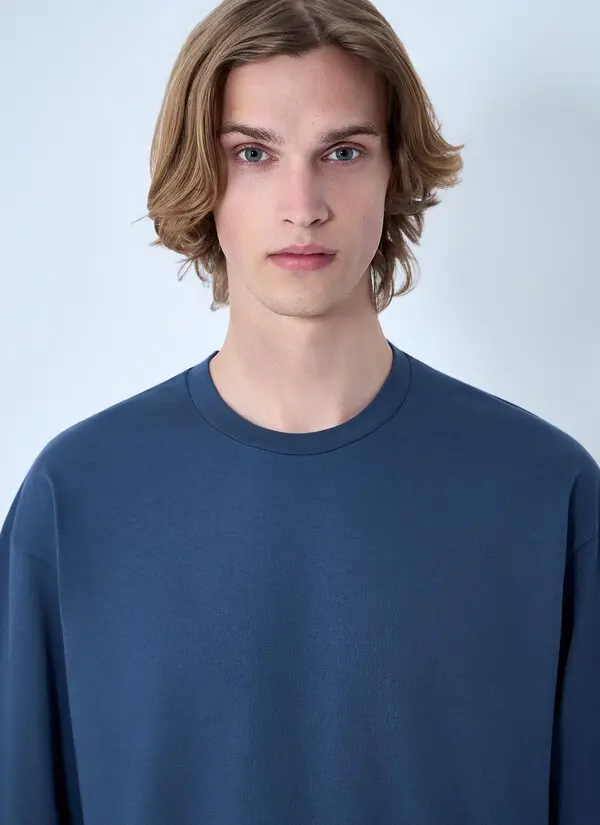 JIL SANDER Ribbed Crewneck Long Sleeve Top