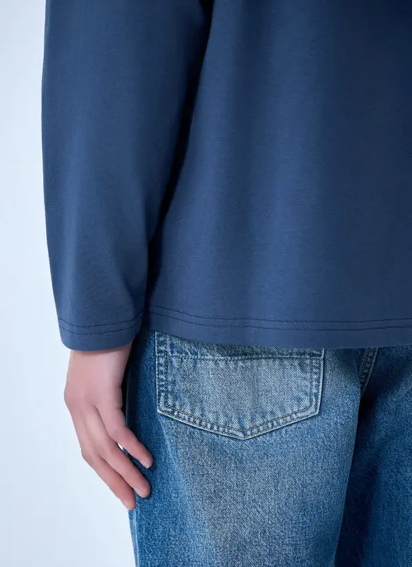 JIL SANDER Ribbed Crewneck Long Sleeve Top