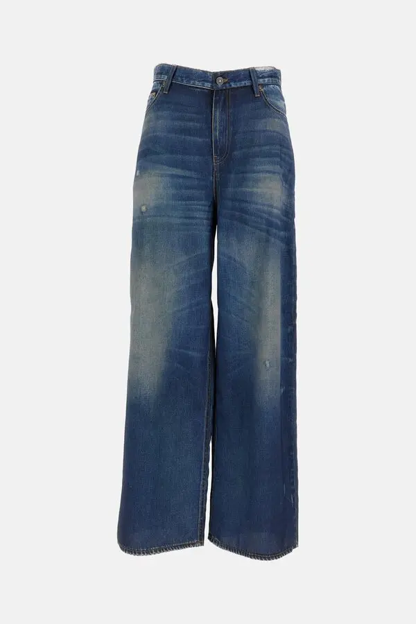 GOLDEN GOOSE Peggy Pant Archive Denime Print - Multicolor