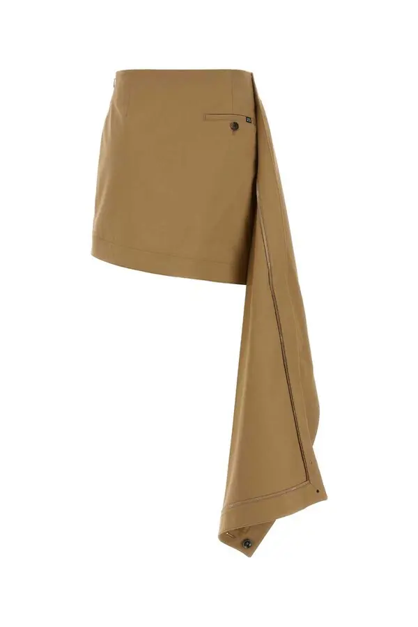 Loewe Beige Cotton Blend Mini Skirt