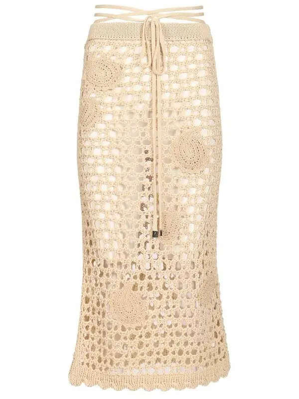 Attico Midi Skirt - Cream