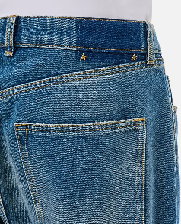 GOLDEN GOOSE Golden M's Happy Medium Stone Washed Denim