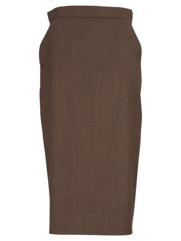 Max Mara Wool Gabardine Pencil Skirt