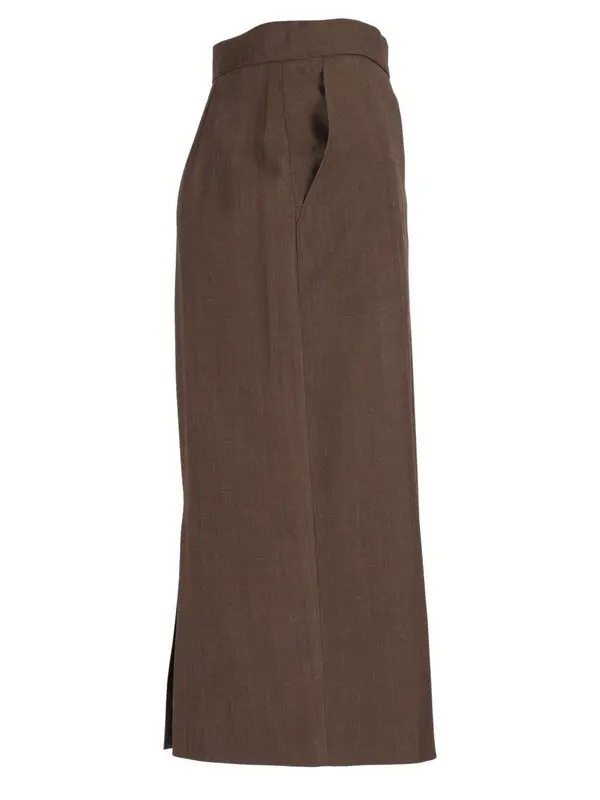 Max Mara Wool Gabardine Pencil Skirt