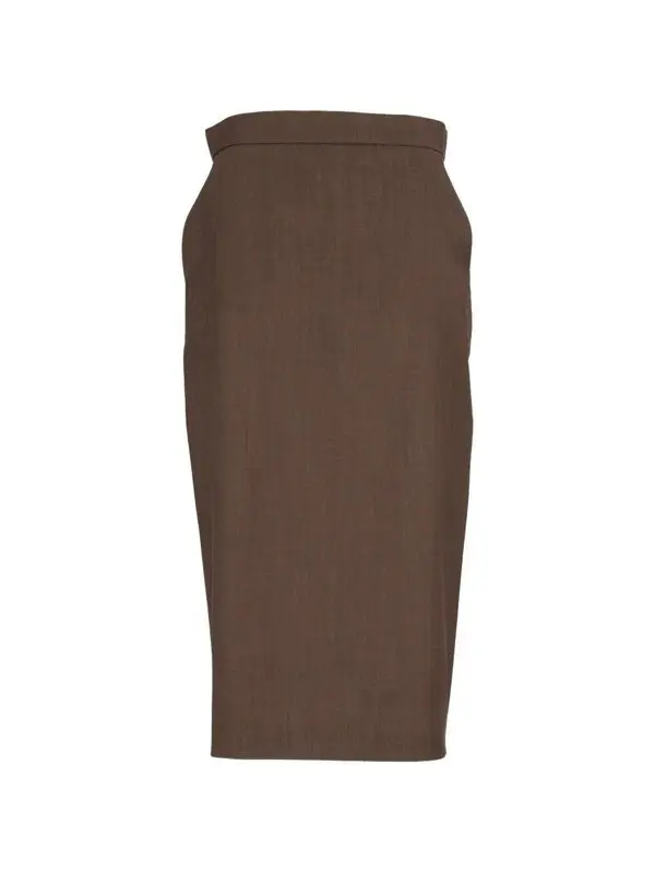 Max Mara Wool Gabardine Pencil Skirt