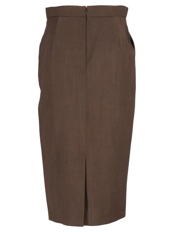 Max Mara Wool Gabardine Pencil Skirt