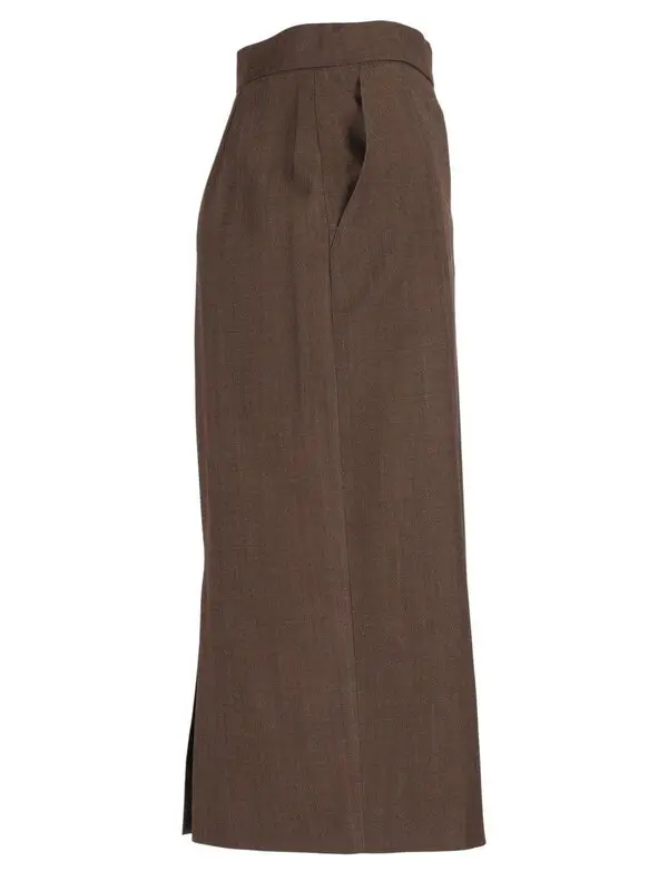 Max Mara Wool Gabardine Pencil Skirt
