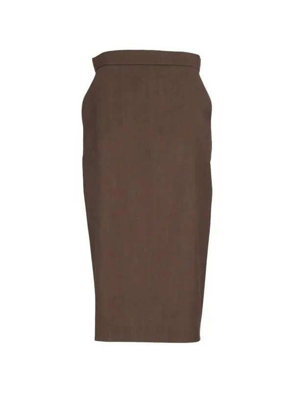 Max Mara Wool Gabardine Pencil Skirt