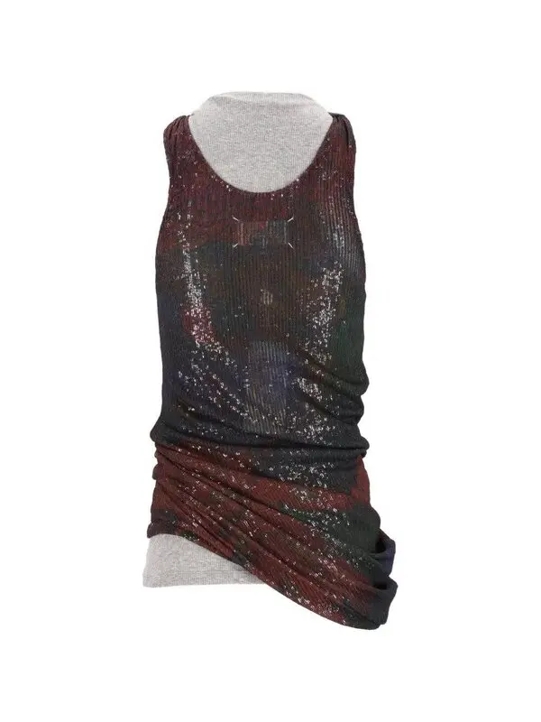 MAISON MARGIELA Printed Draped Top