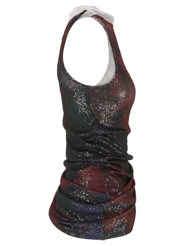 MAISON MARGIELA Printed Draped Top - Multicolor