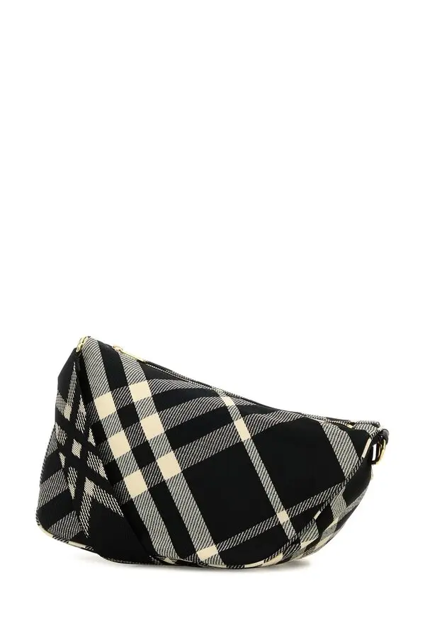 Burberry Embroidered Fabric Medium Shield Crossbody Bag