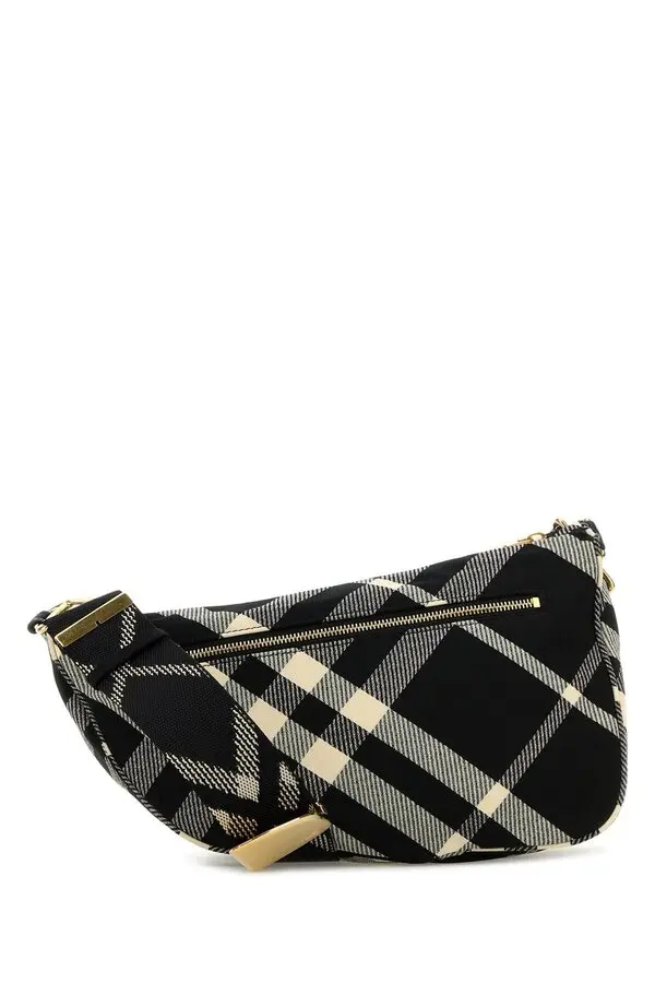 Burberry Embroidered Fabric Medium Shield Cross Body Bag - Multicolor