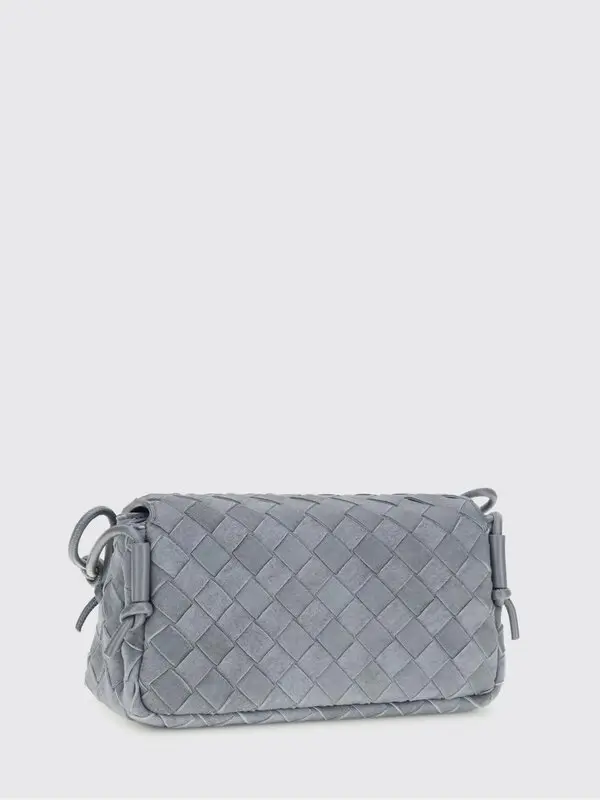 Bottega Veneta Notturno Woven Suede Bag - Gray
