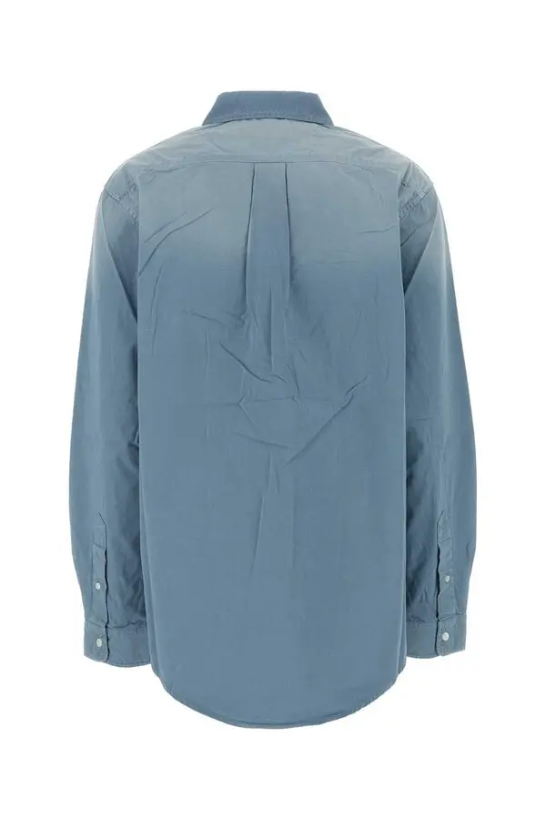 Miu Miu Light Twill Oversize Shirt - Blue