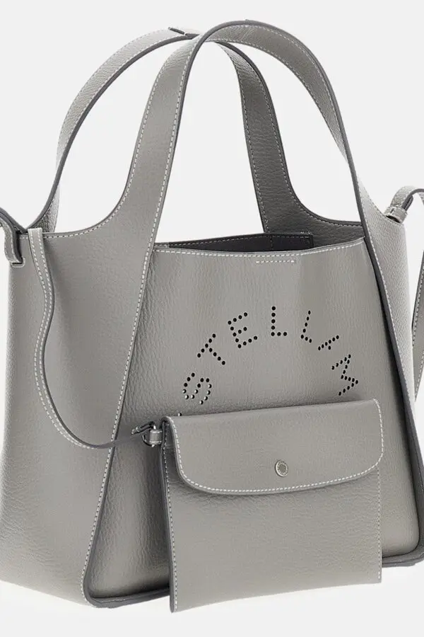 Stella McCartney Logo Crossbody Tote Bag Eco Embossed Grainy Alter Mat - Multicolor