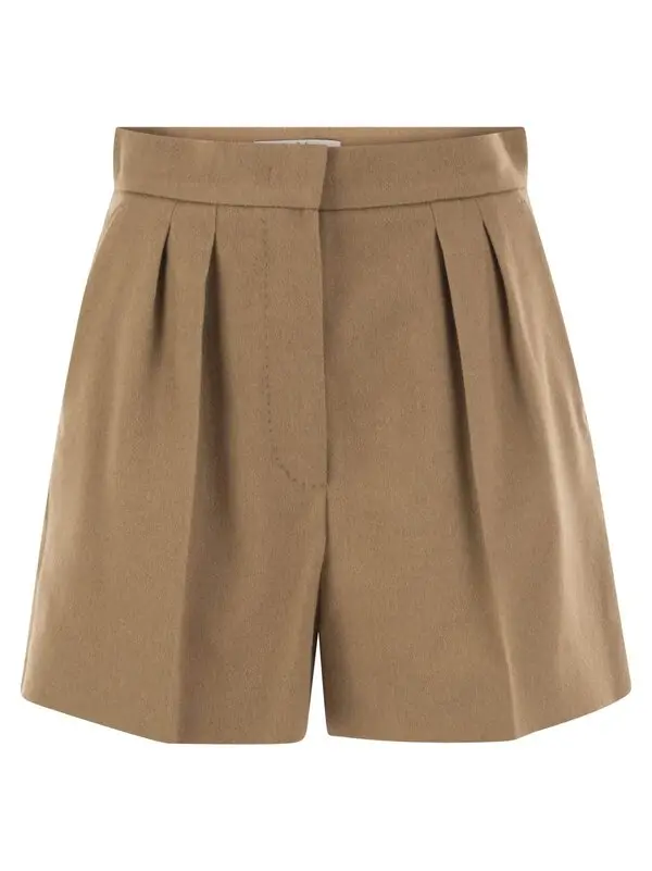 Max Mara Tailored Camel Shorts - Brown