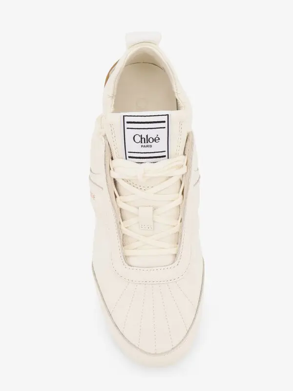 Chloé Kick Leather Sneakers With Side Logo