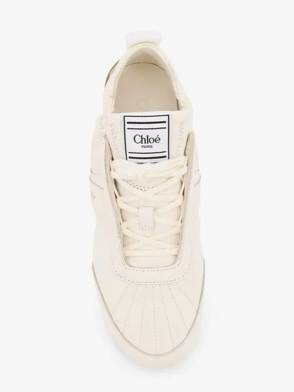 Chloé Kick Leather Sneakers With Side Logo - Multicolor