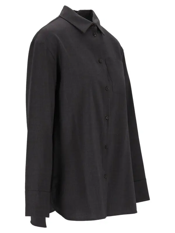 Max Mara Basic Wool Canvas Shirt